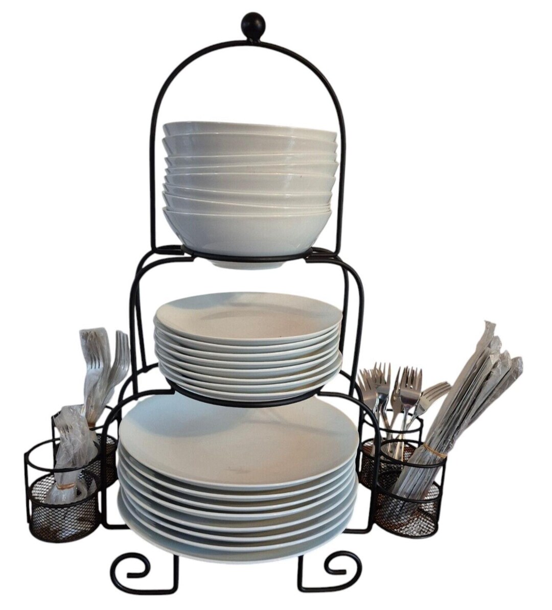 RARE Mary Kay White China Flatware Tower Wedding Occasions Elegant Gift ...