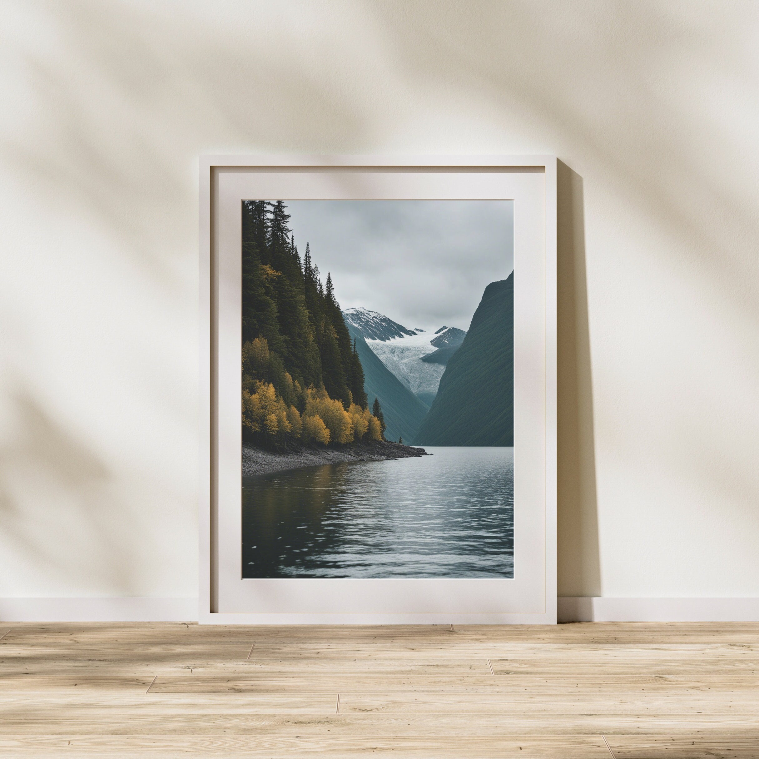 Printable Alaska Fjord Photo Mountain Wall Art Stunning Forest ...