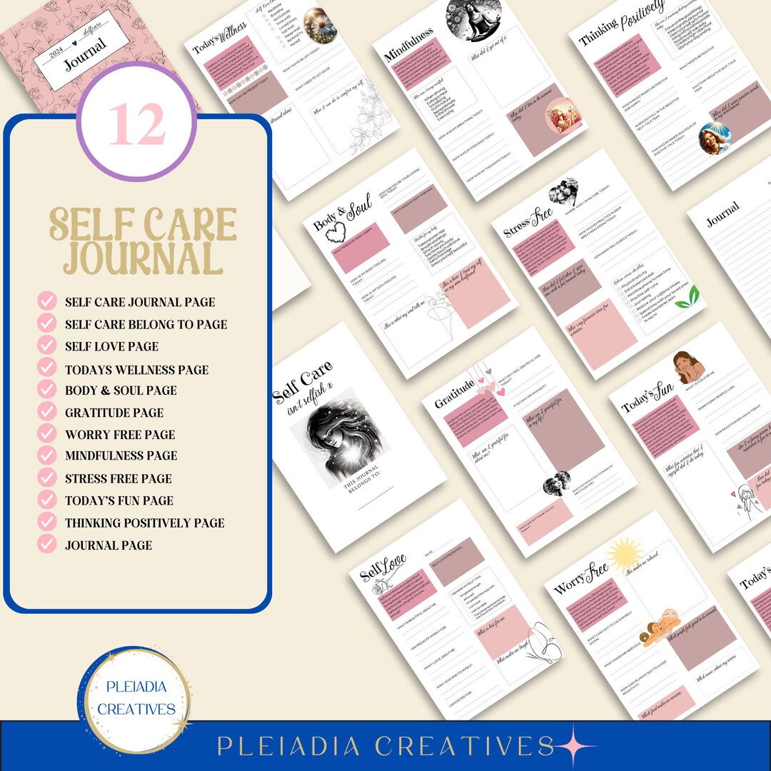 Self Care Journal Digital,self Love Journey, Intention Setting,journal ...