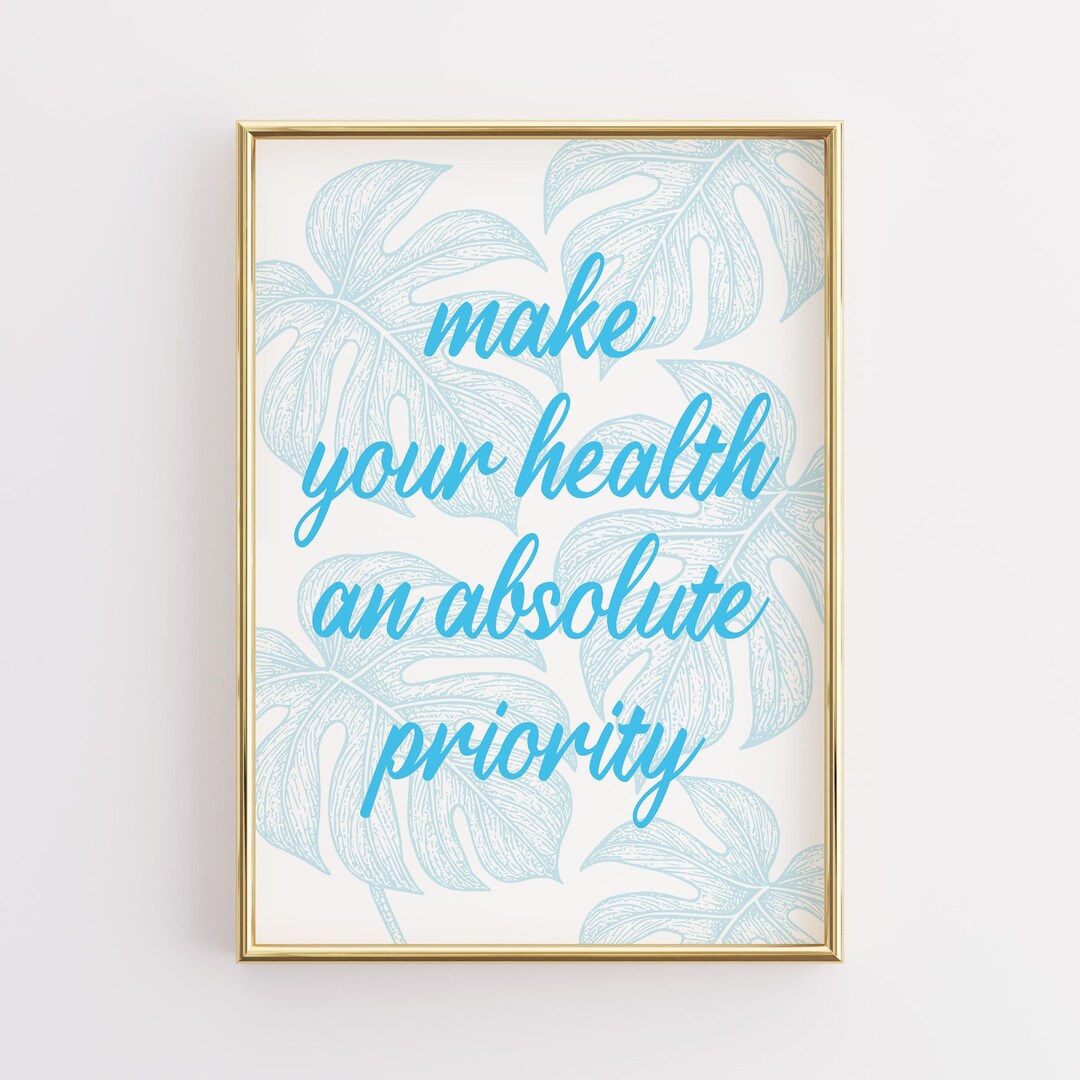 Doctors Office Poster 'health Priority' | Monstera Deliciosa Art ...