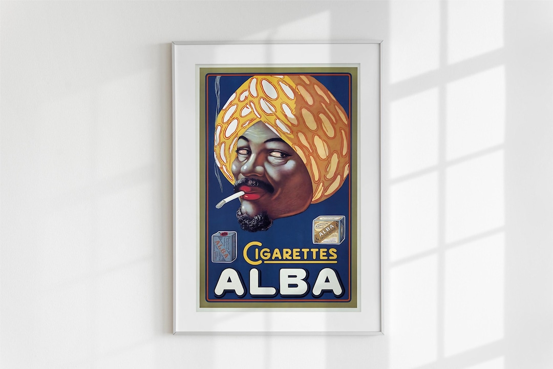 Vintage Cigarette Poster, Retro Wall Art, Printable Digital Art, Mid ...