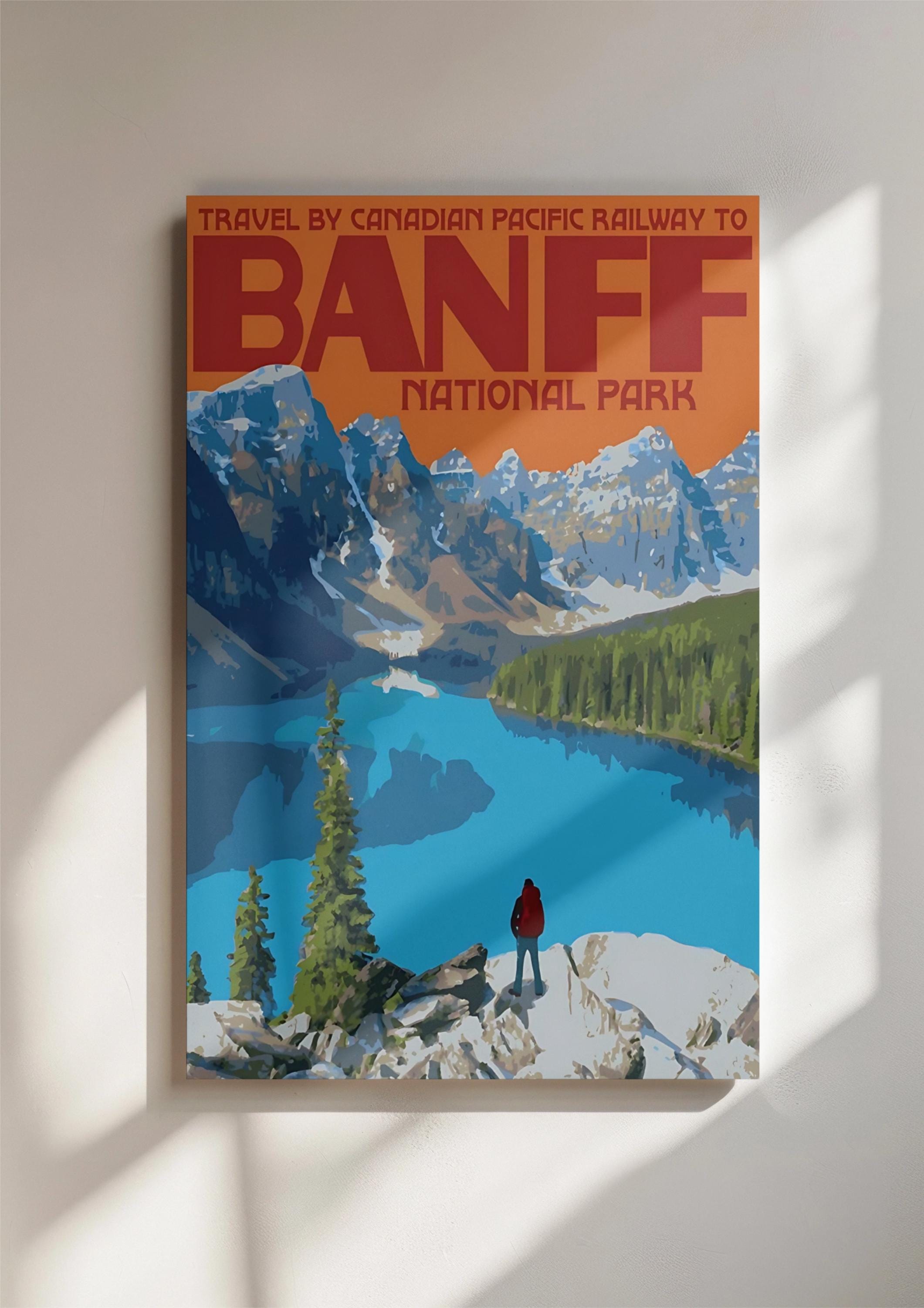 Vintage Banff National Park Travel Poster | Canadian Pacific Railway ...