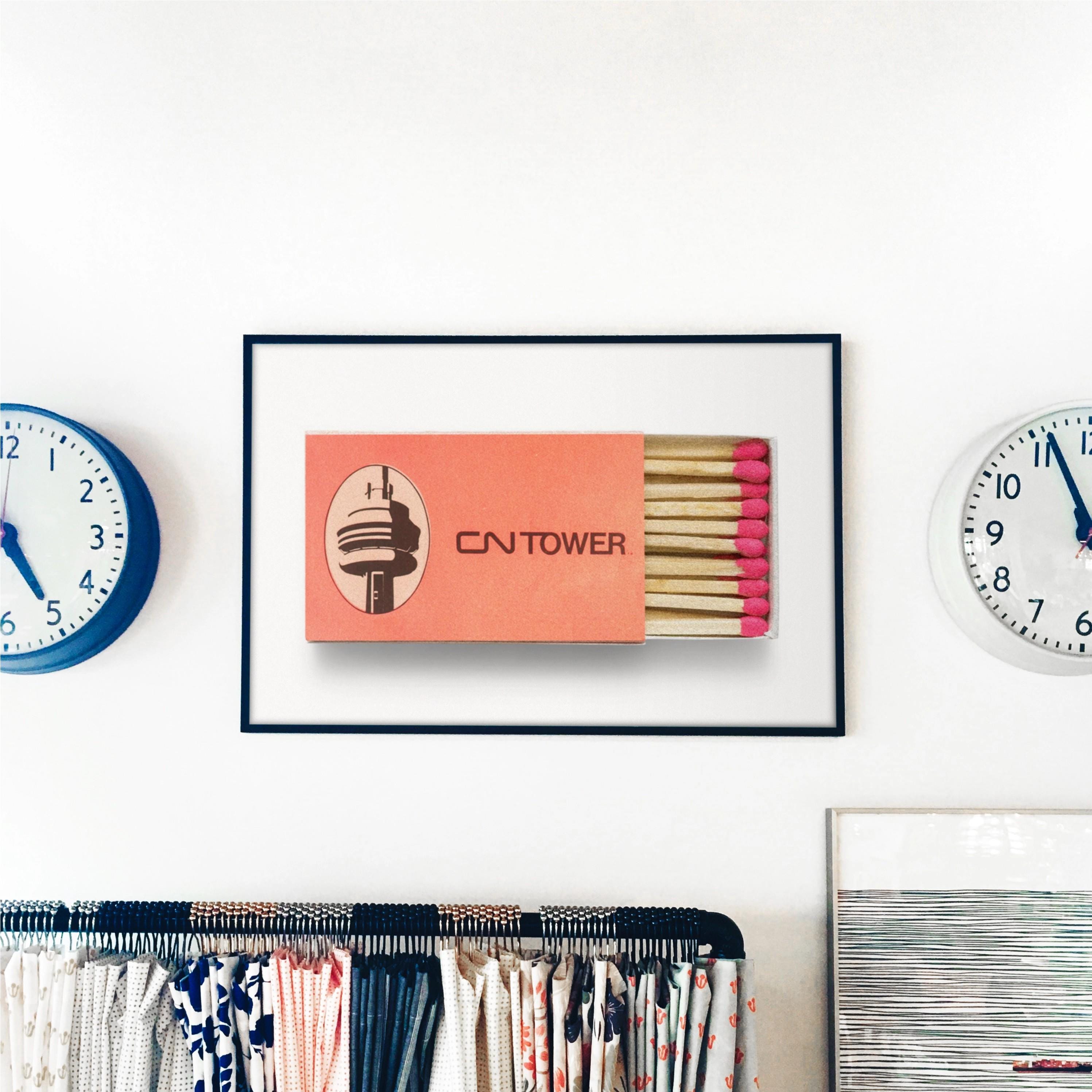 CN Tower Vintage Matchbox Wall Art, Home Decor Digital Prints, Retro ...