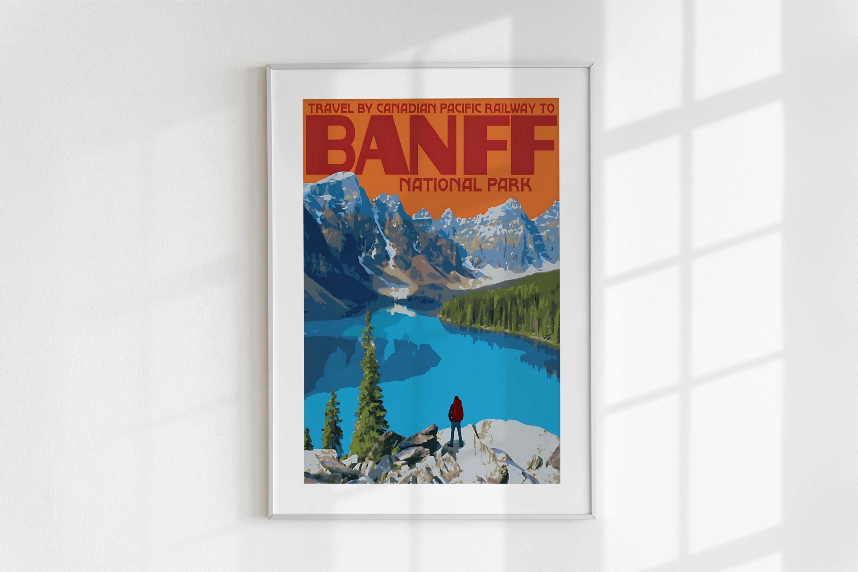 Vintage Banff National Park Travel Poster | Canadian Pacific Railway ...