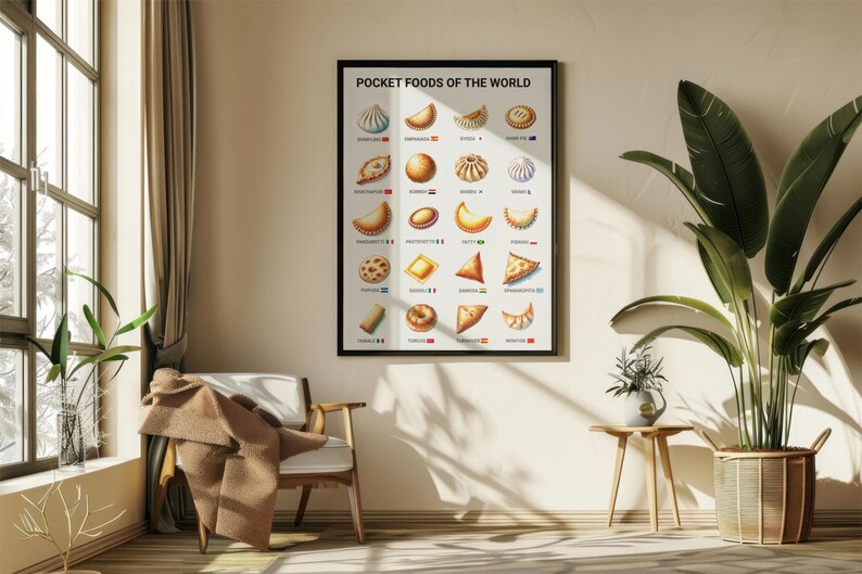 Pocket Foods of the World Poster | Global Cuisine Art Print ...