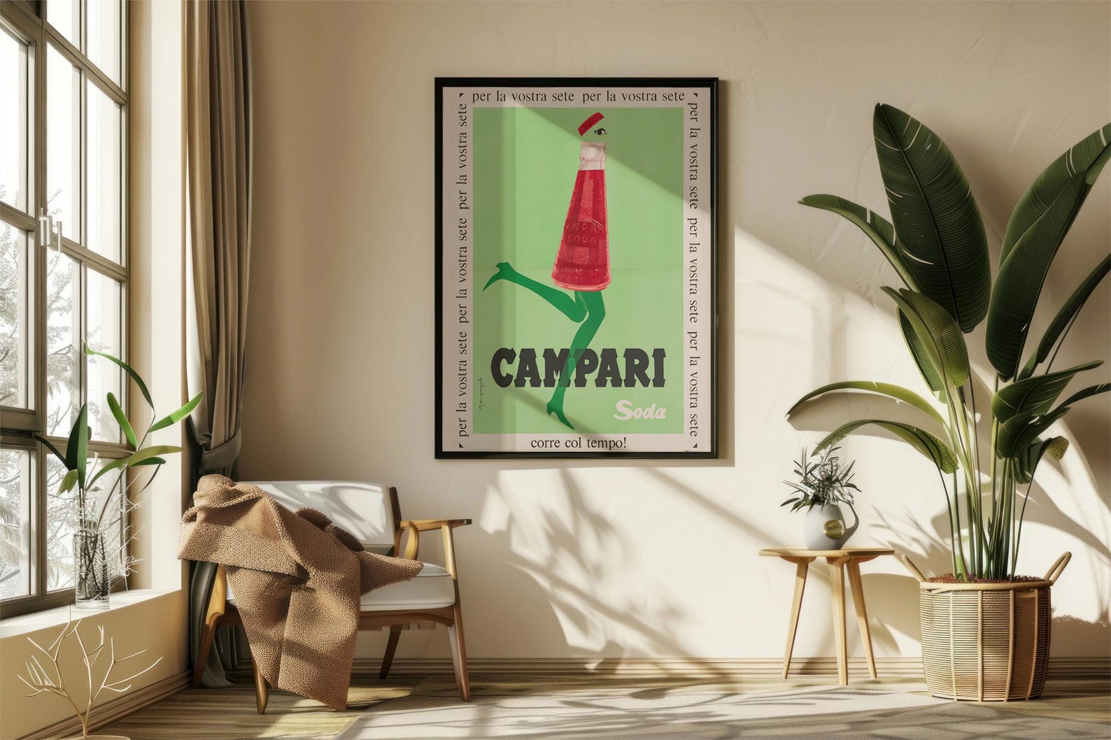 Vintage Campari Soda Poster Print, Remastered 3:4 Ratio Digital Wall ...