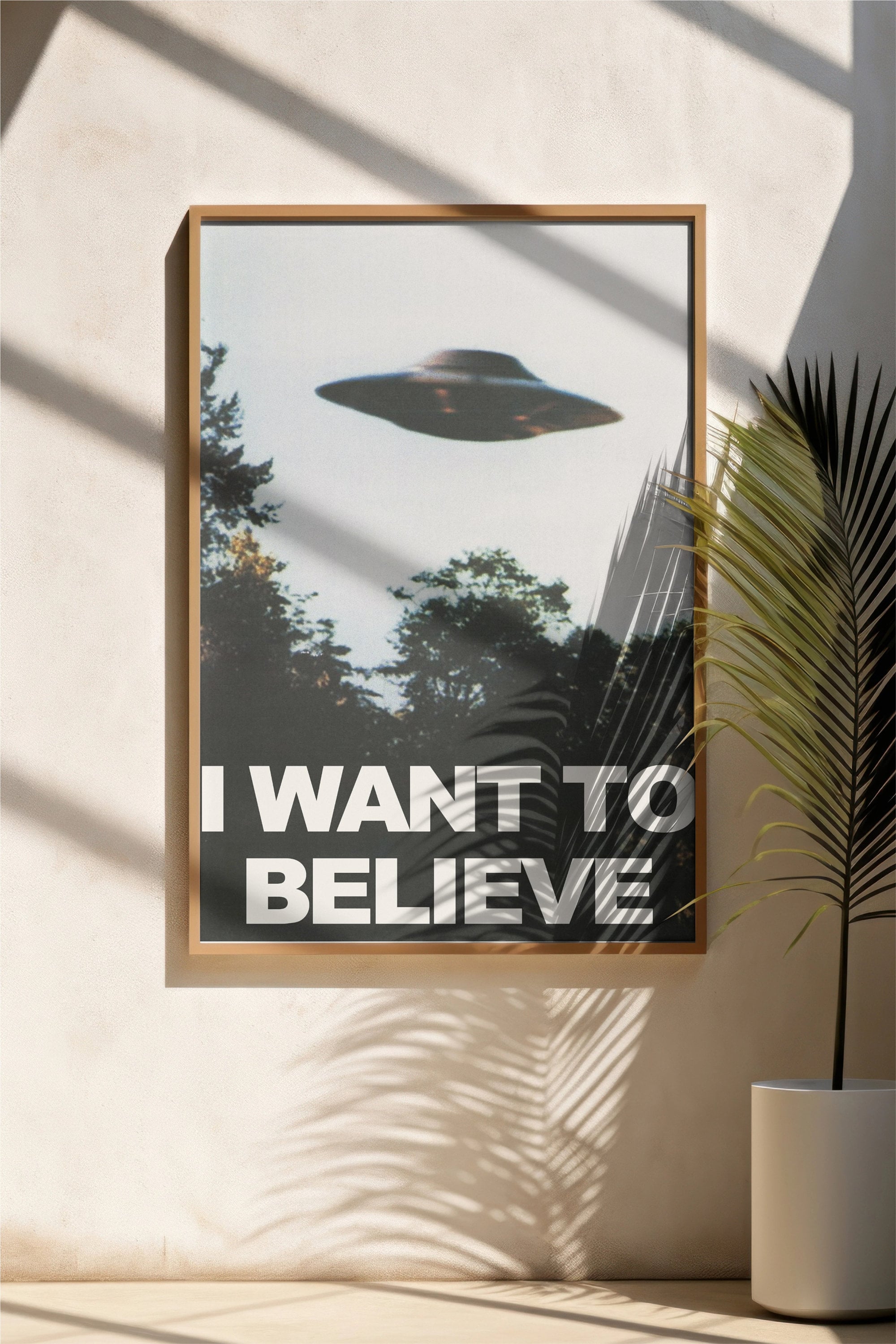 I Want to Believe X-files Poster Print - Vintage Sci-fi Art, UFO ...