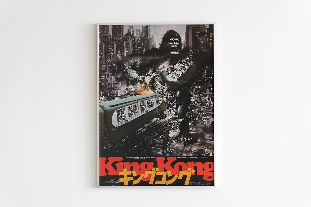 King Kong Japanese Movie Poster Digital Download, Vintage Monster Wall ...