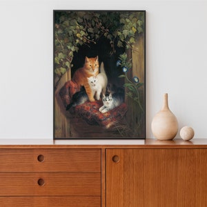 Vintage Cat Art - Tudor Cat Digital Art - Printable Art - 150+ Vintage ...