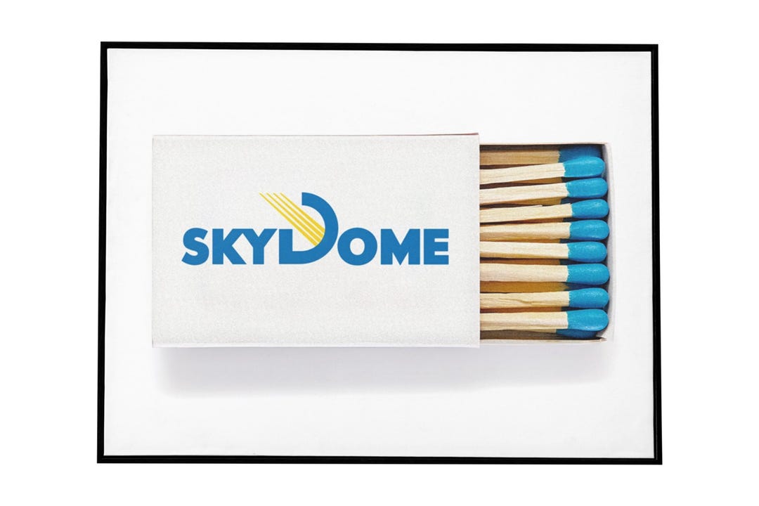 Skydome Vintage Matchbox Art, Vintage Digital Download, Gift for Him ...