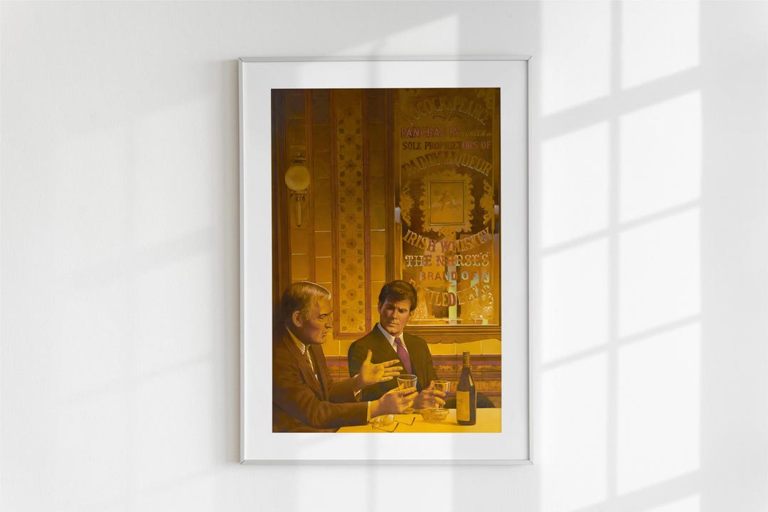 Vintage Bar Scene Poster, Retro Wall Art, Bar Cart Decor, Printable ...
