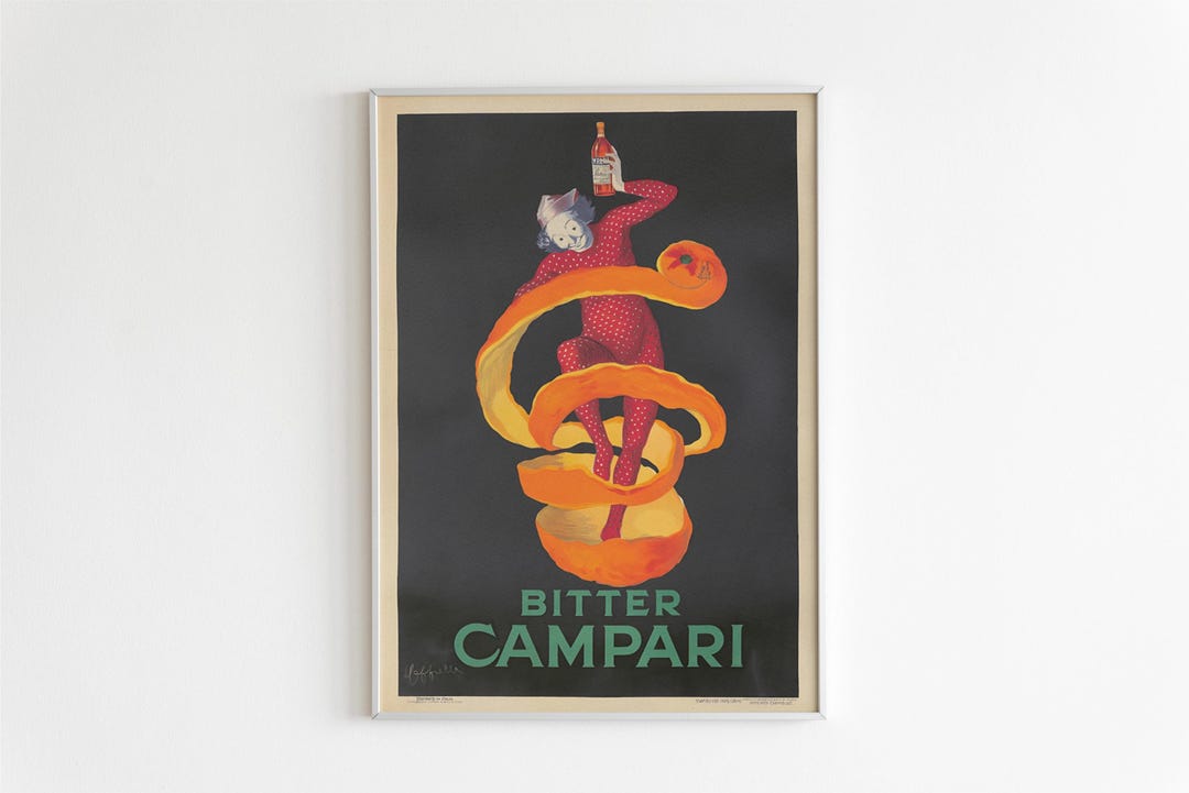 Vintage Campari Poster Digital Wall Art, Printable Retro Decor, Gift ...