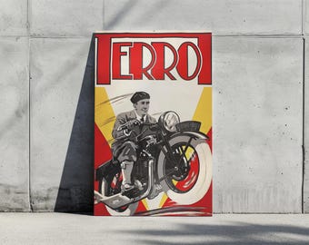 Vintage Frera Motorcycle Printable Advertising Poster Available as a ...