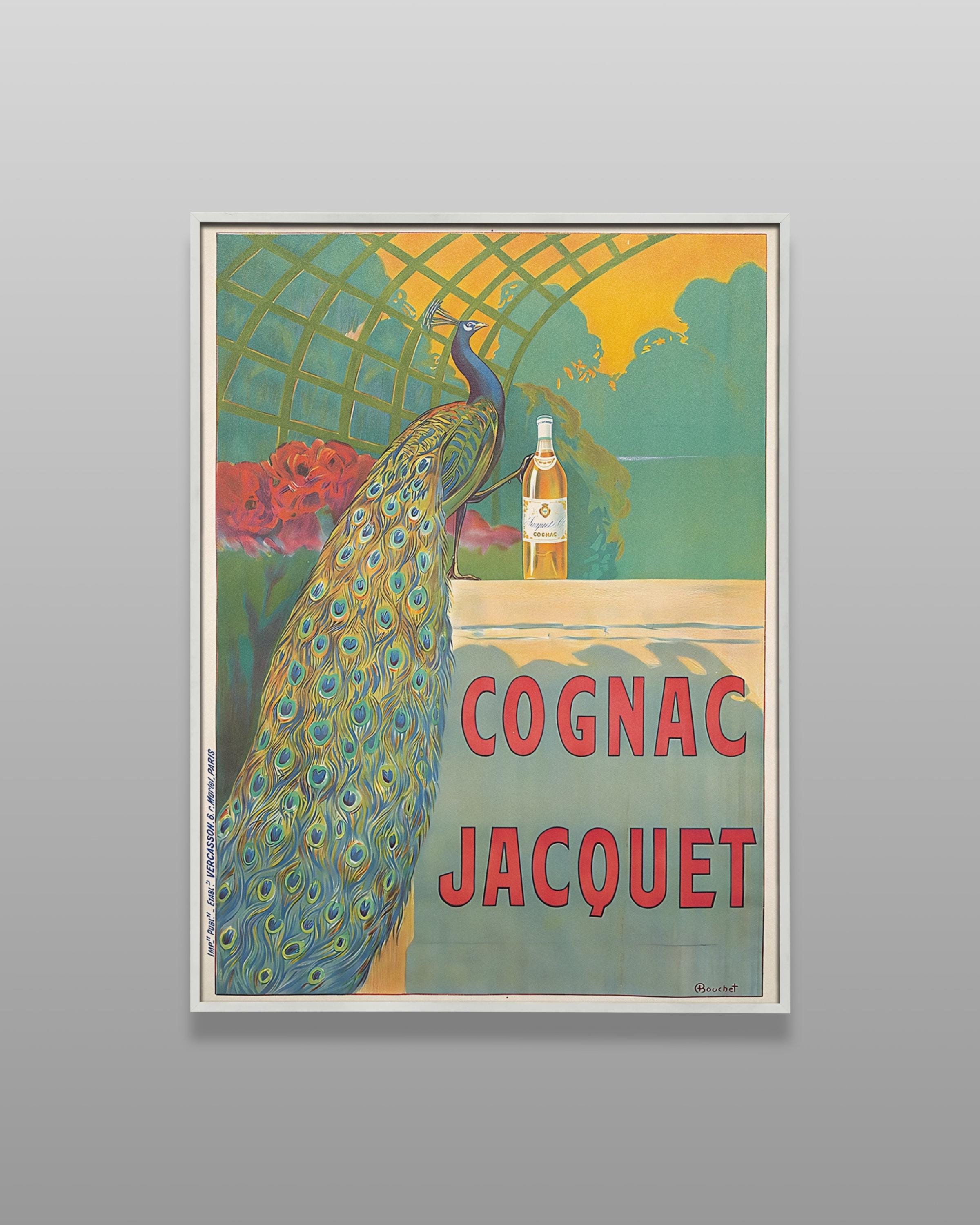 Vintage Cognac Jacquet Poster Print, Remastered French Peacock Artwork ...