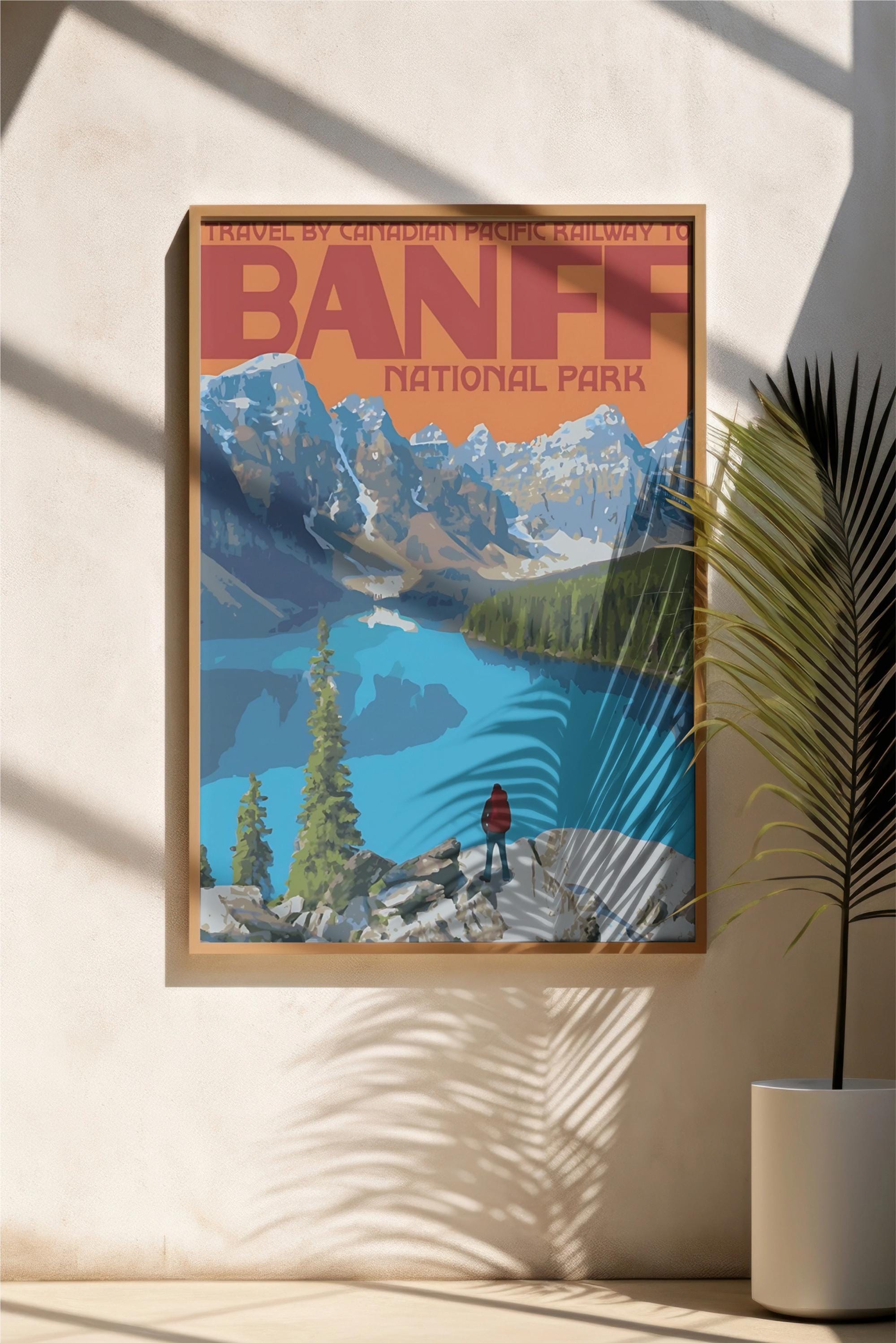 Vintage Banff National Park Travel Poster | Canadian Pacific Railway ...