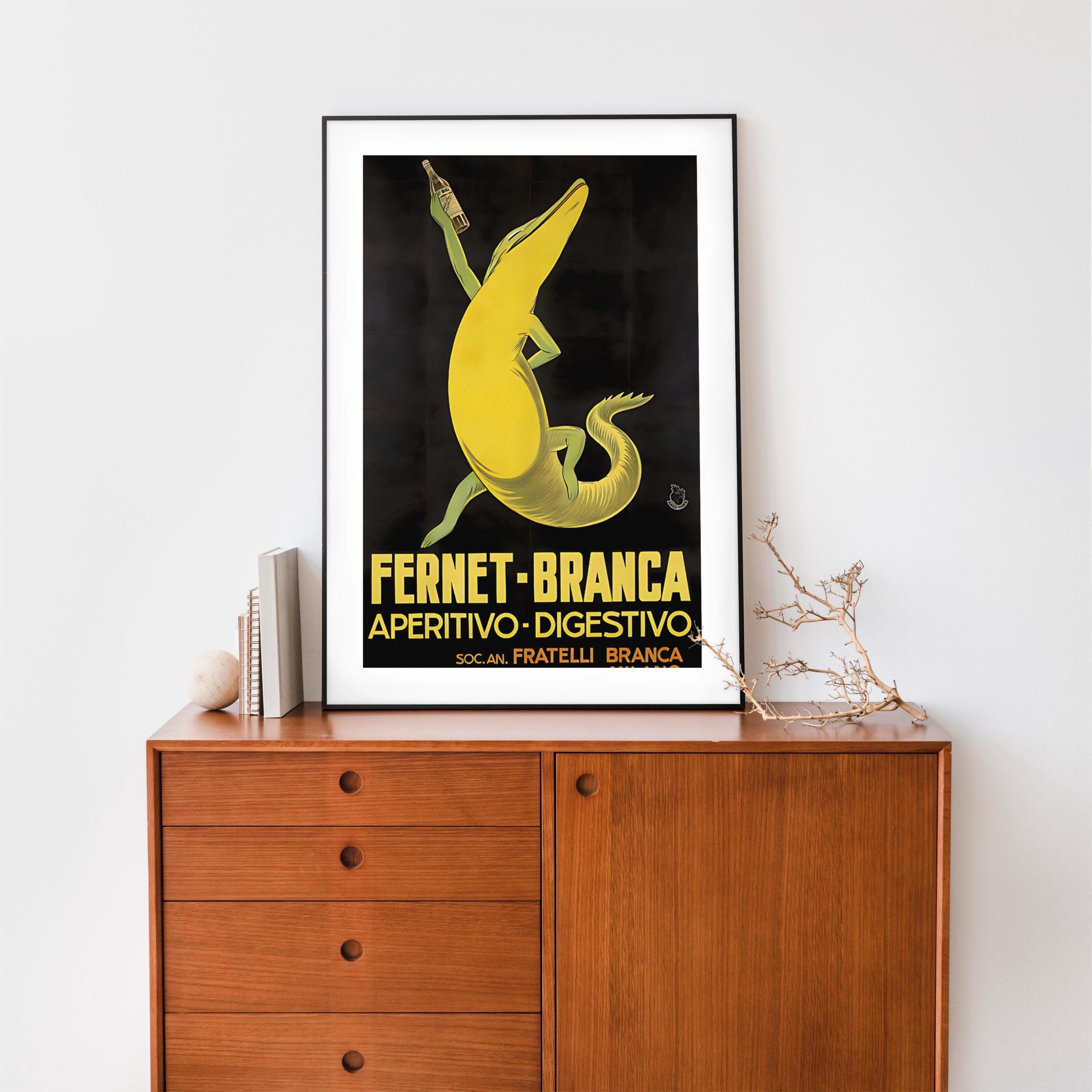 Vintage Fernet Art Print, Digital Art Download, Retro Italian Poster ...