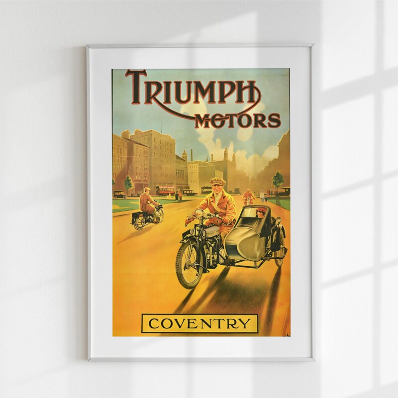 Motorcycle Poster - Etsy