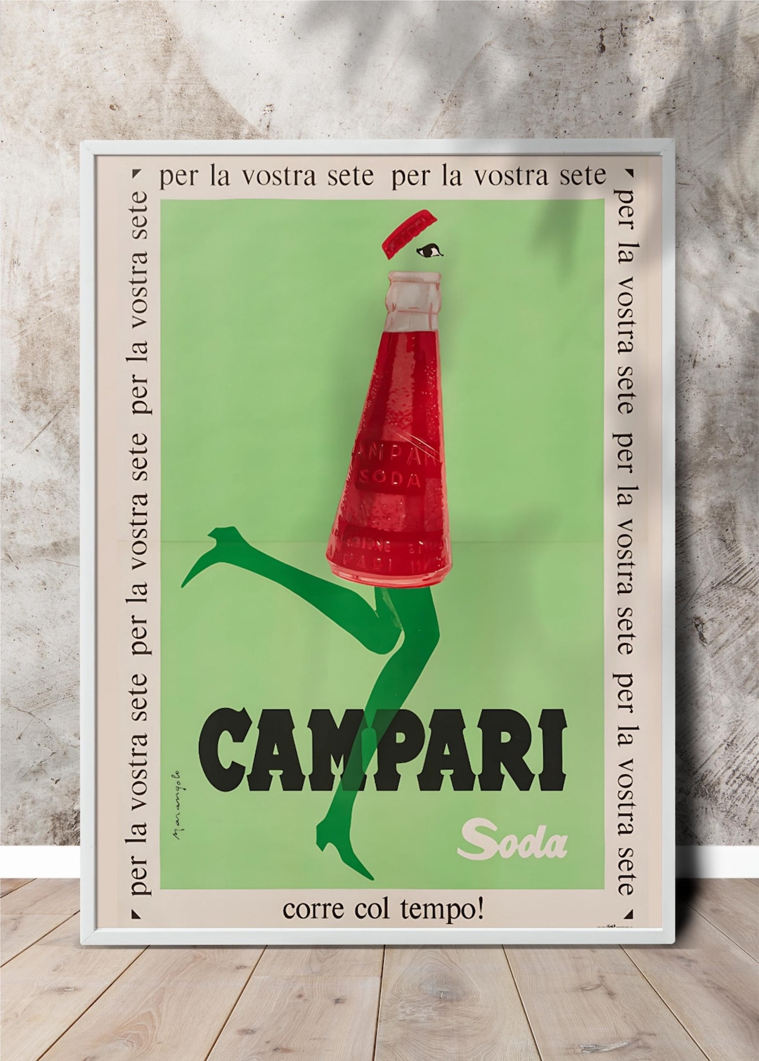 Vintage Campari Soda Poster Print, Remastered 3:4 Ratio Digital Wall ...