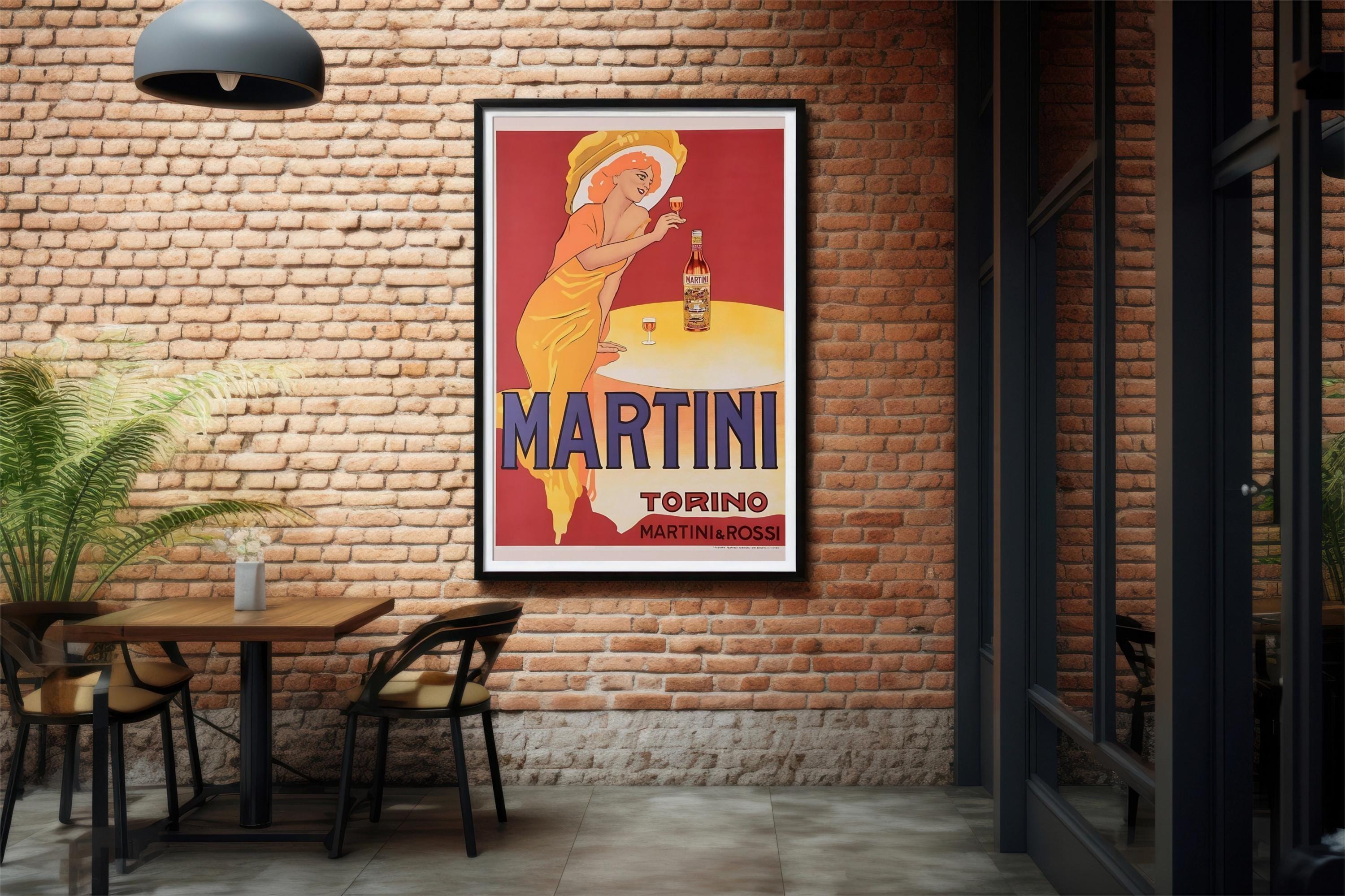Vintage Martini & Rossi Poster Wall Art - Printable Italian Liquor ...