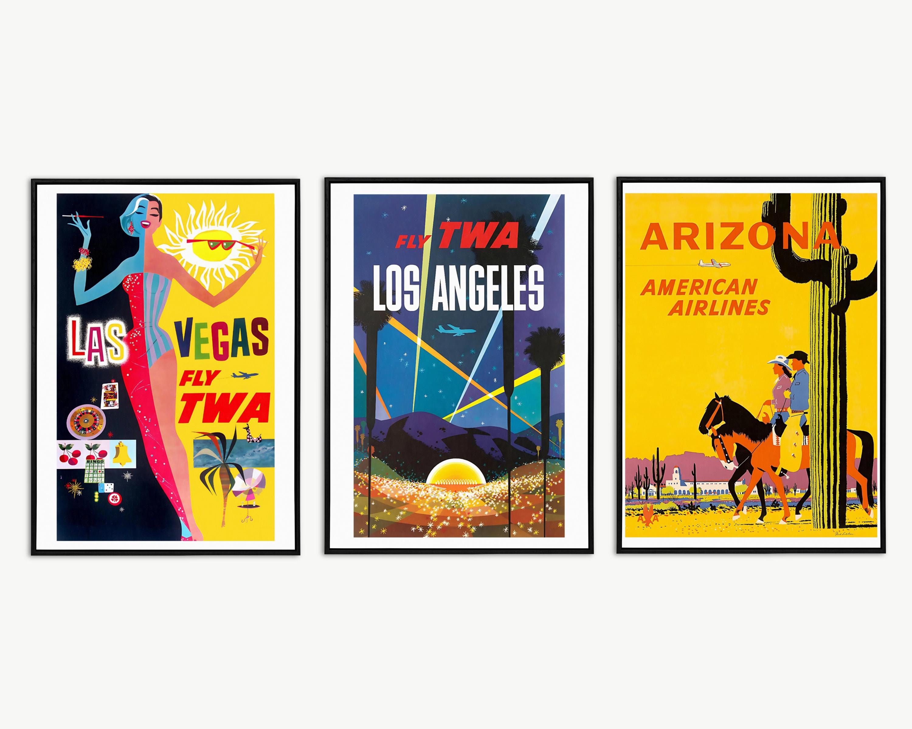 Vintage Arizona Travel Poster Print - American Airlines Retro Art ...