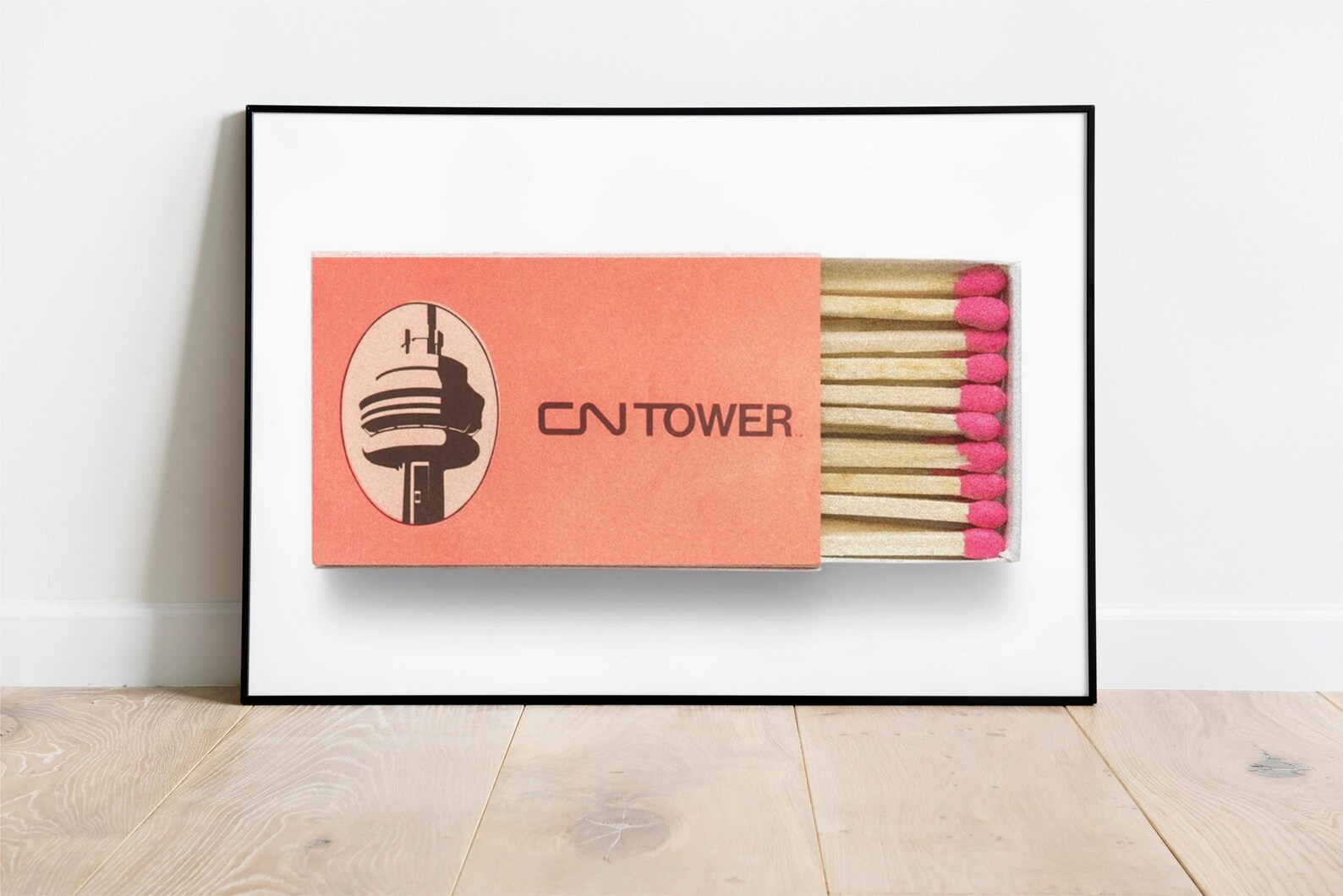 CN Tower Vintage Matchbox Wall Art, Home Decor Digital Prints, Retro ...
