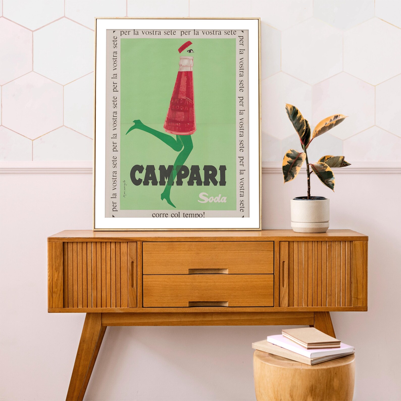 Vintage Campari Soda Poster Print, Remastered 3:4 Ratio Digital Wall ...