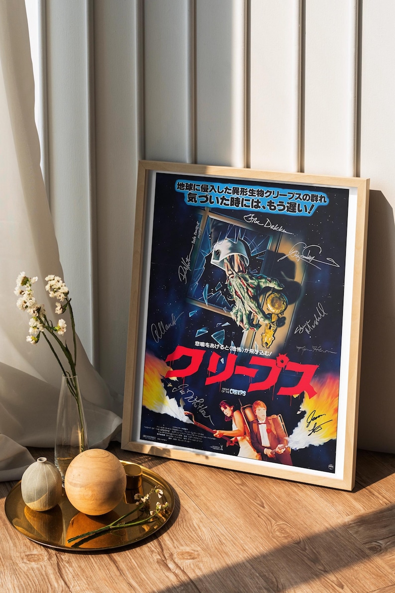 Vintage Japanese Horror Movie Poster "night of the Creeps" - Sci-fi ...