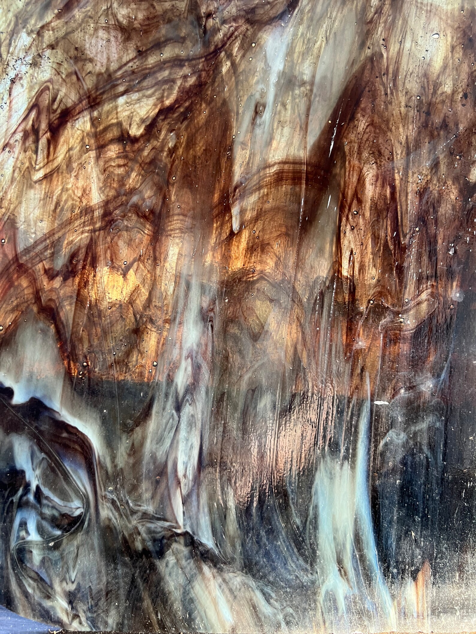 Vintage Spectrum Smokey Wisp Stained Glass Sheet - Etsy