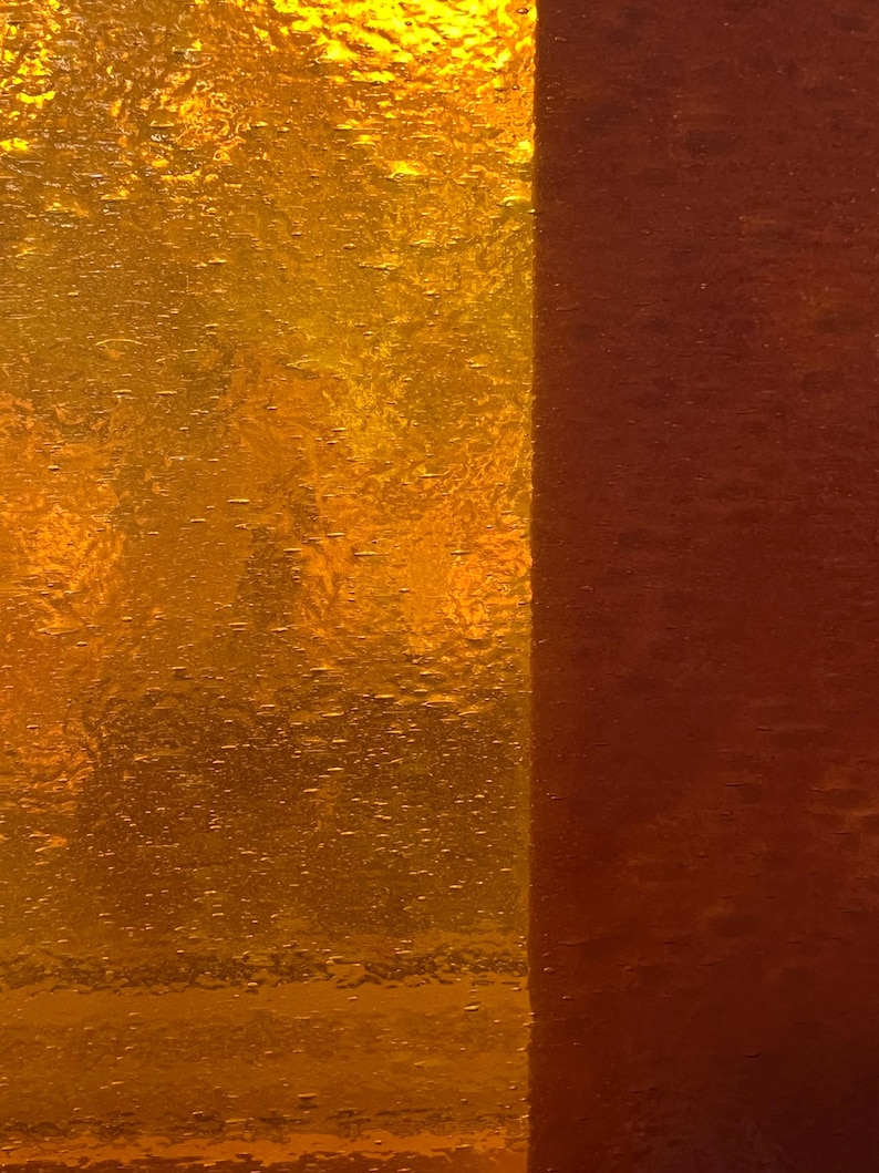 Orange Seedy Transparent Spectrum Stained Glass Sheet Panel - Etsy