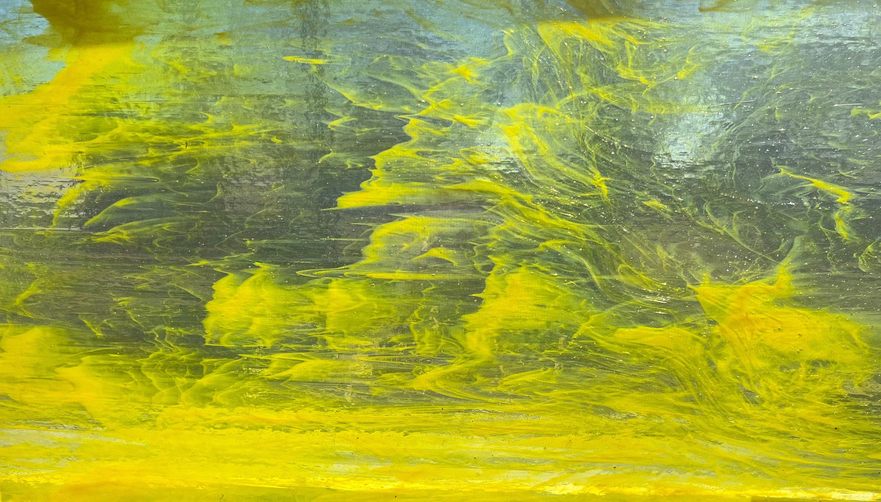 Vintage Wissmach Yellow and Clear Wispy Stained Glass Sheet Panel - Etsy