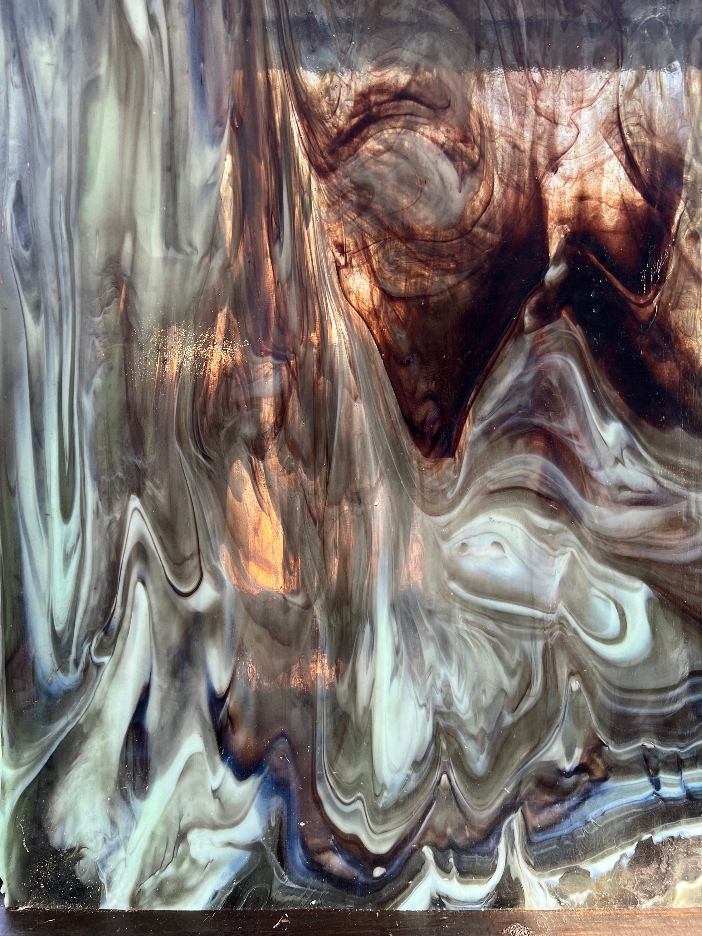 Vintage Spectrum Smokey Wisp Stained Glass Sheet - Etsy