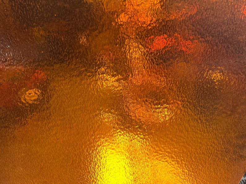 Wissmach Orange English Muffle Transparent Sheet Glass Panel - Etsy