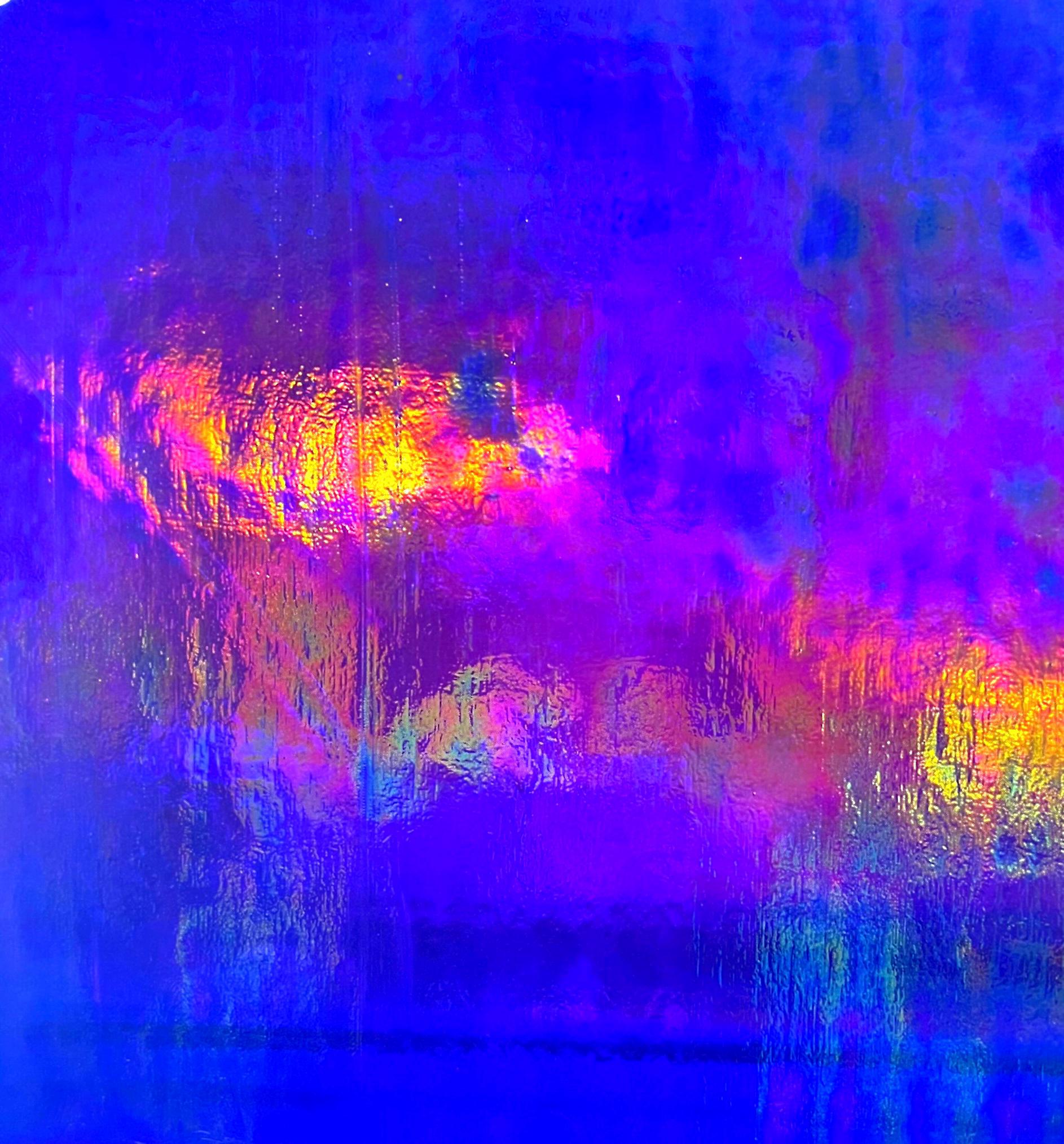 Cobalt Blue Iridized Stained Glass Sheet Panel - Etsy