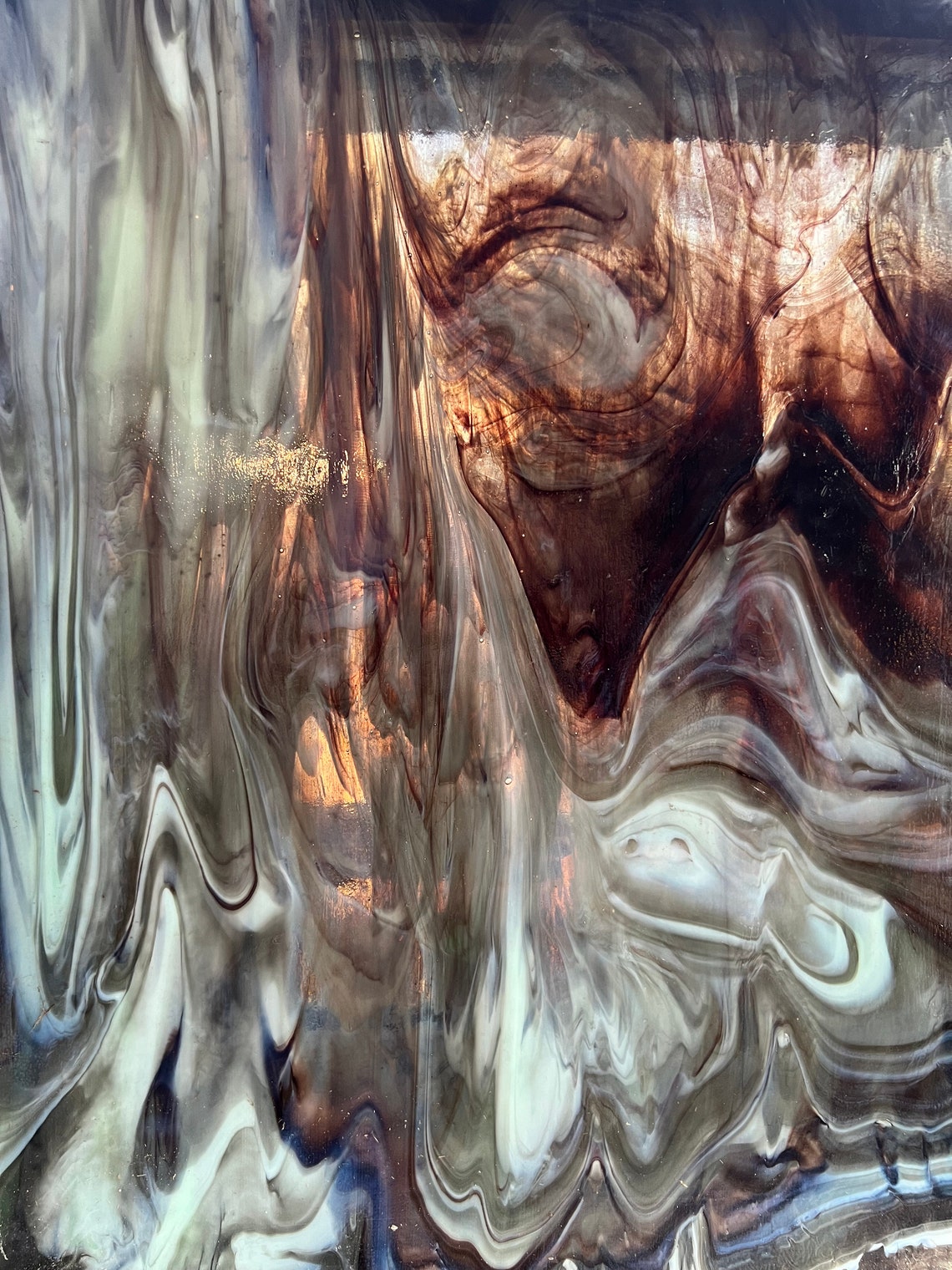 Vintage Spectrum Smokey Wisp Stained Glass Sheet - Etsy