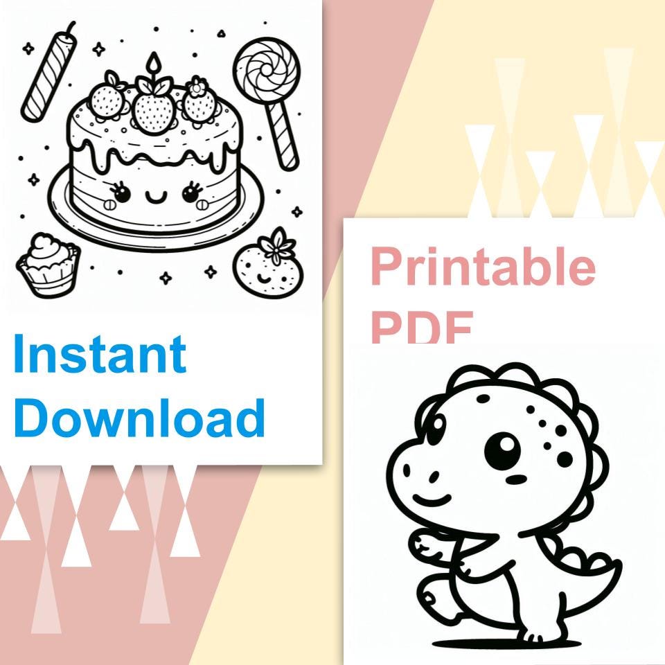 300 Cute Coloring Pages for Kids. Fun Children Activity. Creative ...