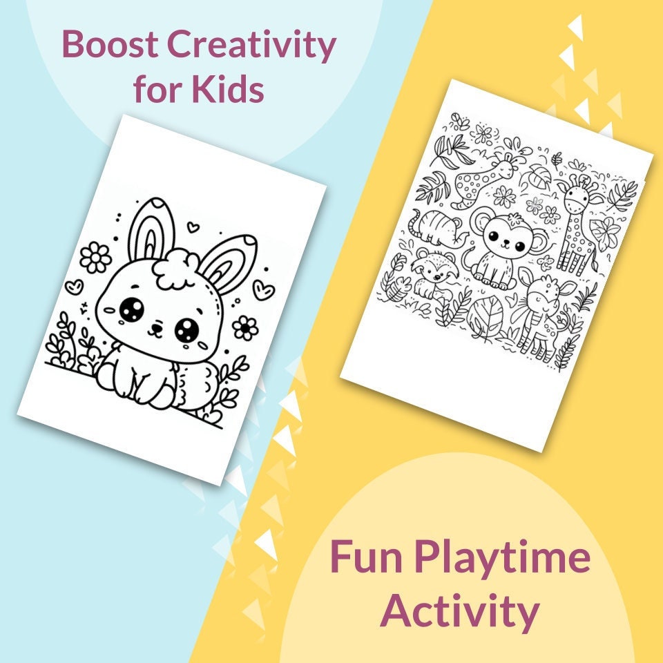 300 Cute Coloring Pages for Kids. Fun Children Activity. Creative ...