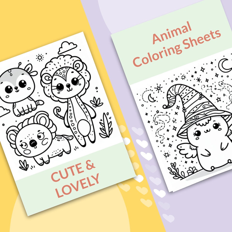 300 Cute Coloring Pages for Kids. Fun Children Activity. Creative ...