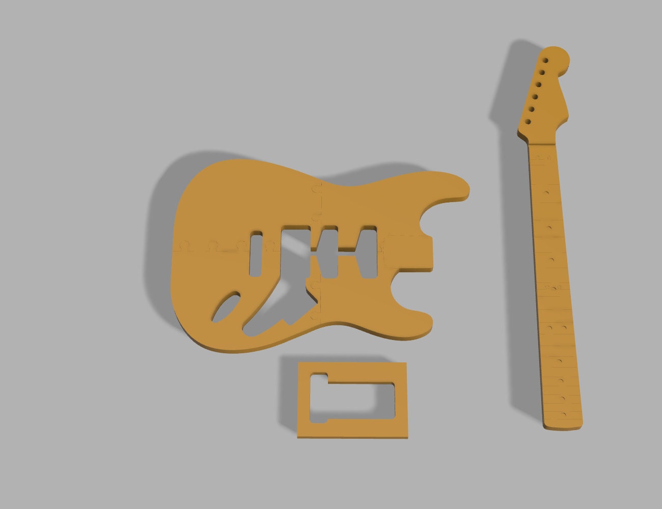 Stratocaster Router Template STL Files - Etsy