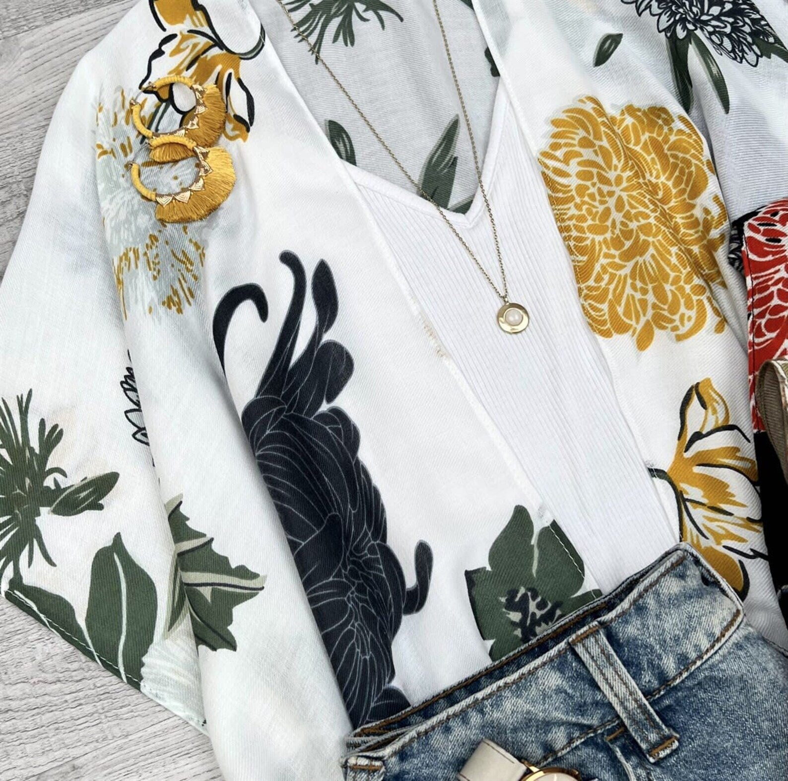 Floral Bohemian Kimono: Beach Cover Up, Boho Cardigan (S-2XL) - Etsy