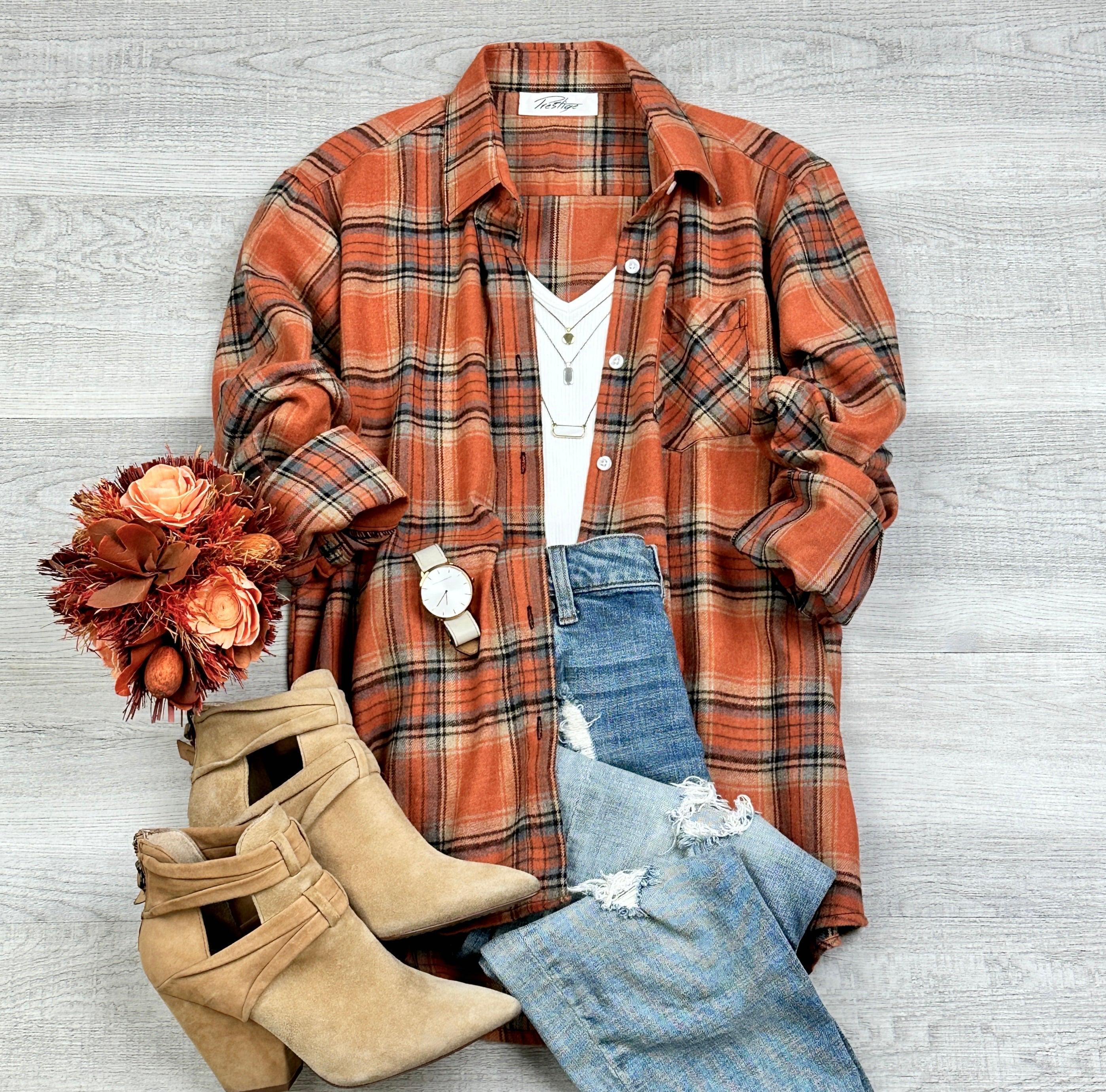 Oversized Long Sleeve Button up Plaid Fall Flannel - Etsy
