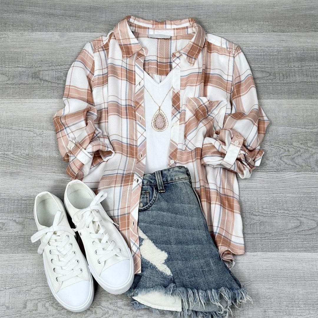 Tarah Long Sleeve Fall Button Up - Etsy