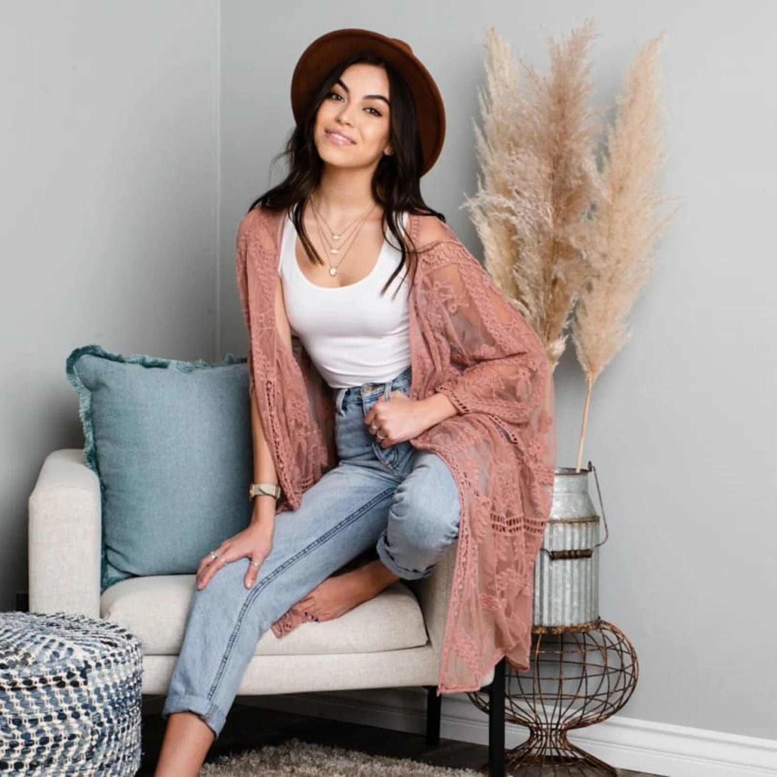 Kimono Bohemian Lace Duster Cardigan Duster Summer Dress for Women ...