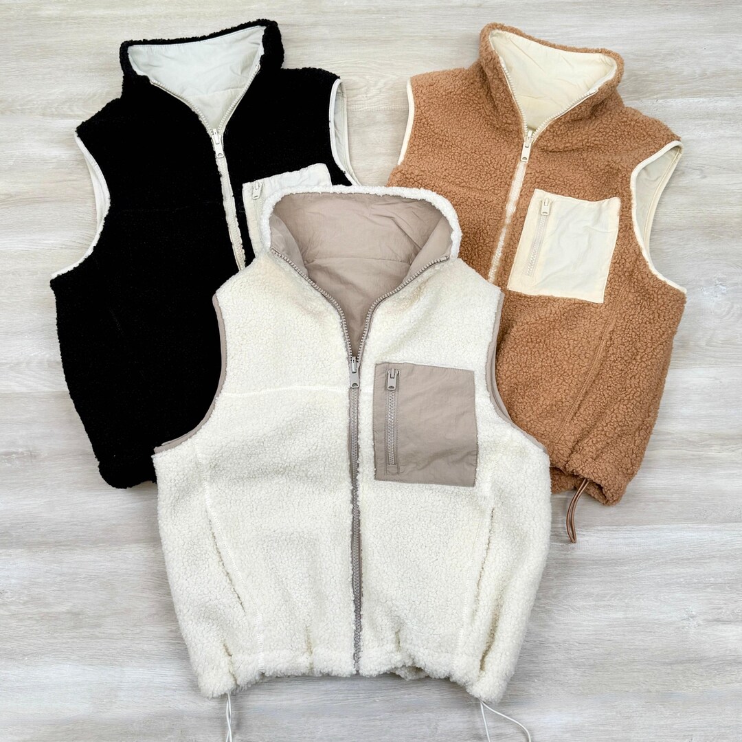 Reversible Fleece Vest - Etsy