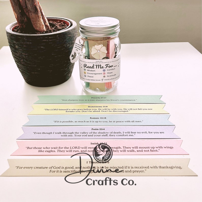 Color Coded Scripture Jar, Handmade Faith Based Gifts for Her - Etsy