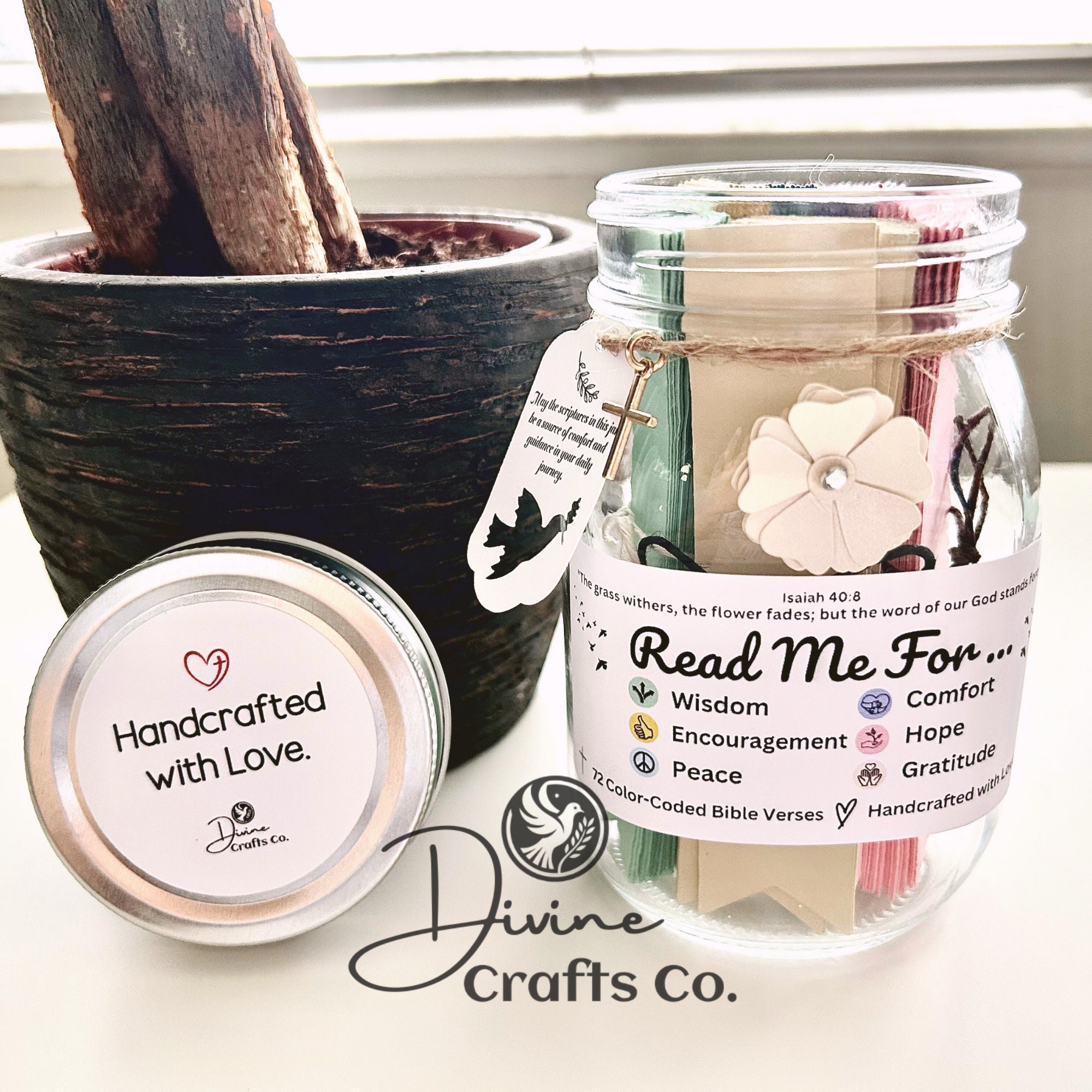 Color Coded Scripture Jar, Handmade Faith Based Gifts for Her - Etsy