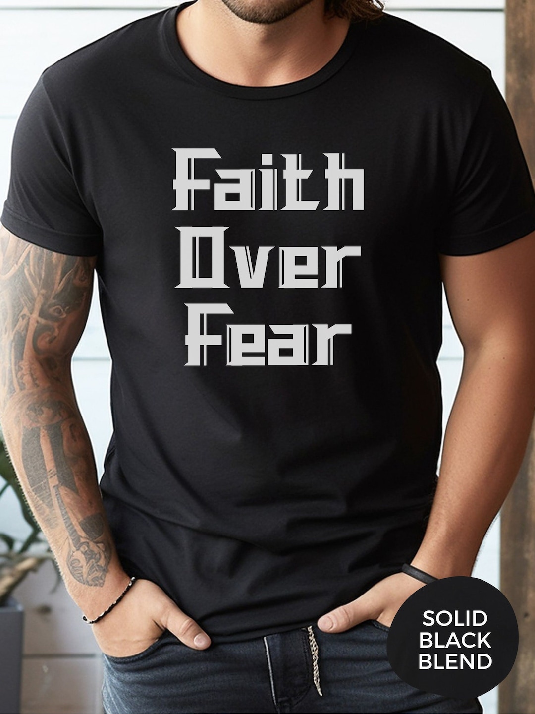 Faith Over Fear Men's T-shirt - Etsy