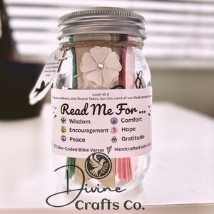 Color Coded Scripture Jar, Handmade Faith Based Gifts for Her - Etsy