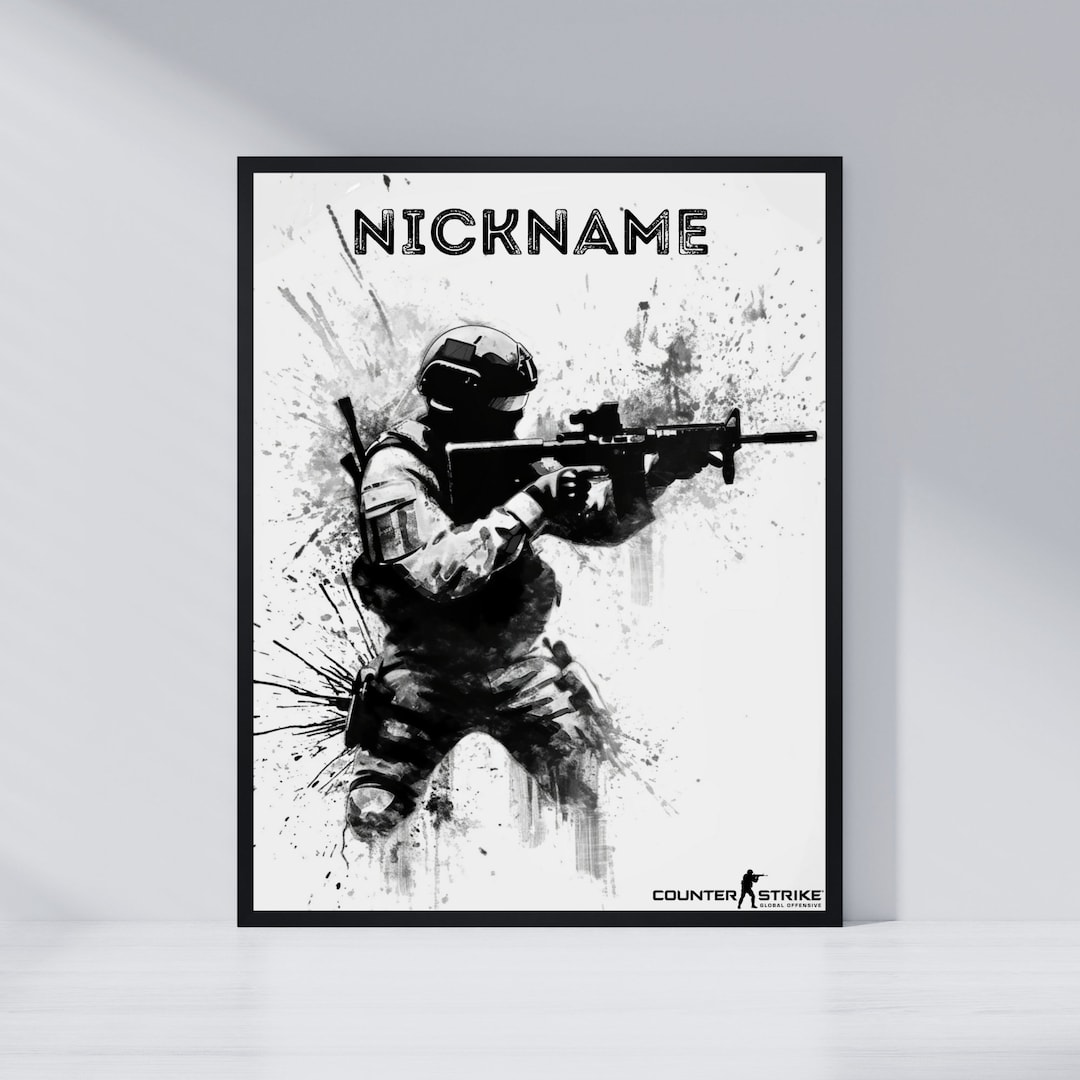 Custom and Personalized Counter Strike Game Poster, Gaming Room Decor ...