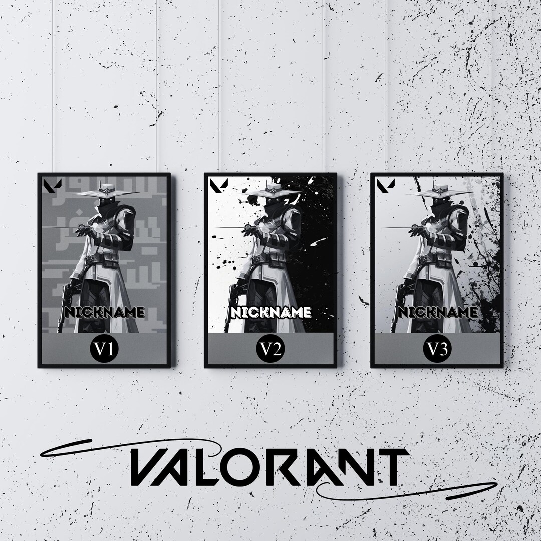 Custom Cypher Valorant Poster: Black & White Gaming Room Decor (digital ...