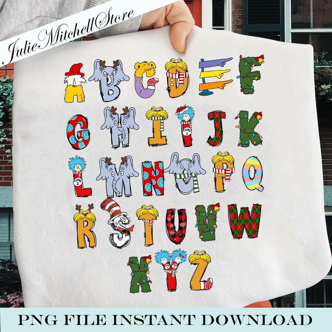 Alphabet Dr Seuss Christmas Png, Dr Seuss Christmas PNG, Letters ...
